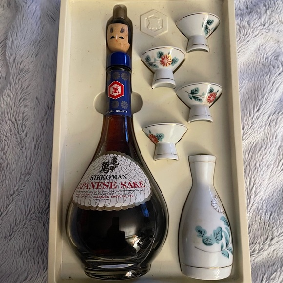 Other | Japanese Sake Set With Red And White Design | Poshmark